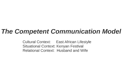 The Competent Communication Model by Thedius Munyalo on Prezi
