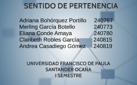 SENTIDO DE PERTENENCIA by eliana conde amaya on Prezi