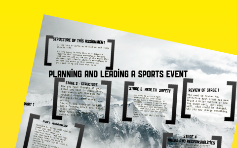 Planning A Sports Event by Alison Forbes on Prezi