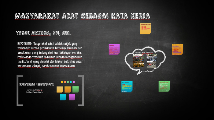 Masyarakat Adat Sebagai Kata Kerja by Yance Arizona