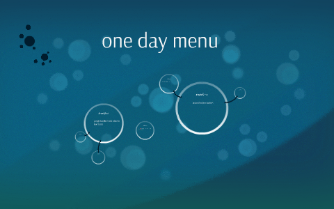one day menu by Dan hays on Prezi