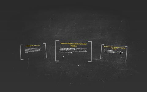 how does dialogue effect the pace of a story by damon Sanders on Prezi