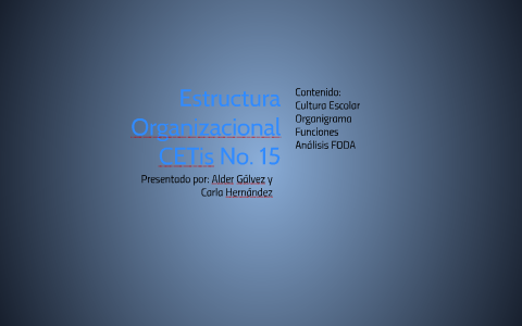 Estructura Organizacional CETis No. 15 by Carla Hernández on Prezi