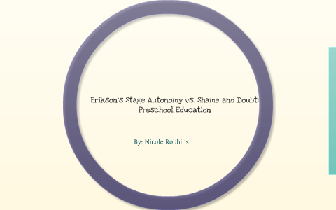 Erikson’s Stage Autonomy vs. Shame and Doubt: Preschool Education by ...