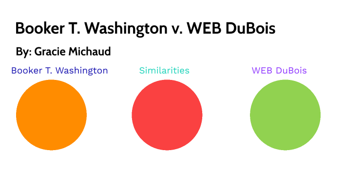 Compare and Contrast Booker T. Washington and WEB DuBois by Gracie ...