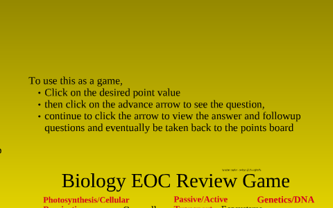 Biology EOC game review 1 by Adam Taylor on Prezi