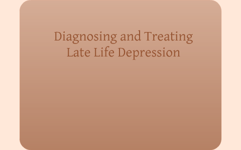 Diagnosing Late Life Depression with the Geriatric Depression Scale by ...