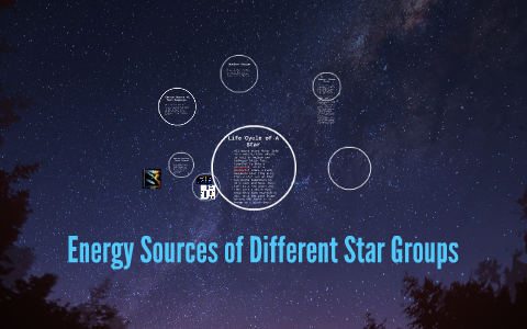 Energy Sources of Different Star Groups by James Bloomer