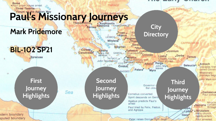 Paul's Missionary Itinerary by Mark Pridemore on Prezi