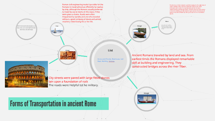 Forms of Transportation in ancient Rome by Diondre Fisher on Prezi