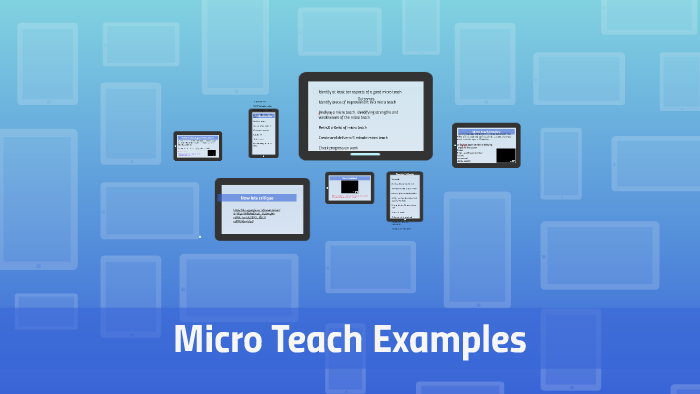 Micro Teach Examples by Gavin Perry