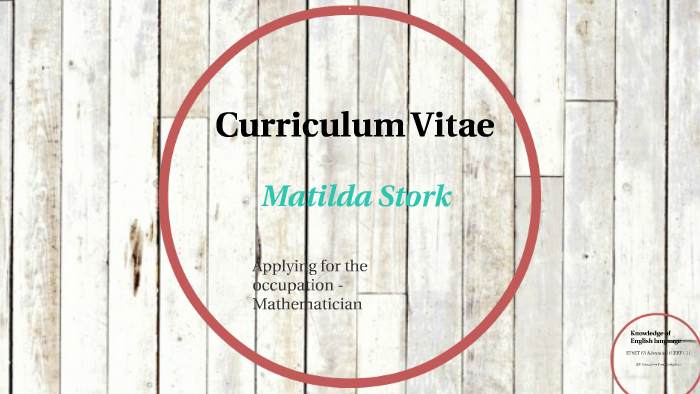 CV Matilda Stork by Marta Melcher on Prezi
