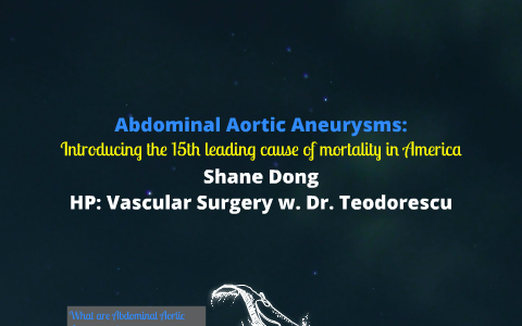 Triple A's! Abdominal Aortic Aneurysms. by Shane Dong on Prezi