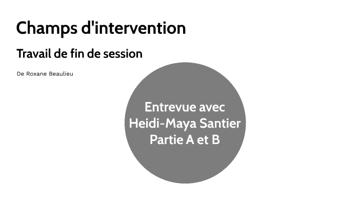 Entrevue avec Heidi Maya Santier by Roxane Beaulieu on Prezi