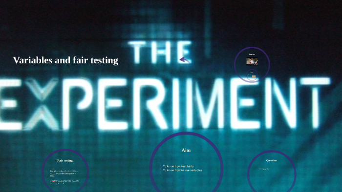 Variables and fair testing by Harvey Buckle