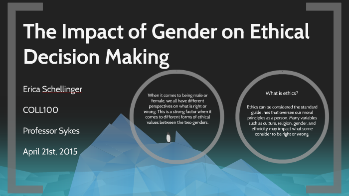 The Impact of Gender on Ethical Decision Making by Erica Schellinger on ...