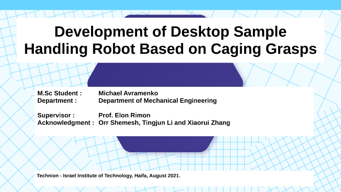Development of Desktop Sample Handling Robot Based on Caging Grasps by ...