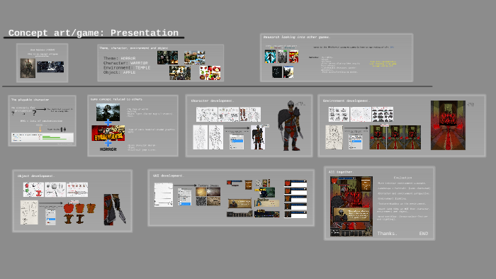 Concept art/game presentation by Benn Robinson on Prezi