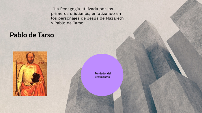 “La Pedagogía utilizada por los primeros cristianos, enfatizando en los ...