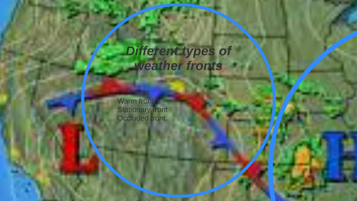 Different types of weather fronts by kylee Stewart on Prezi
