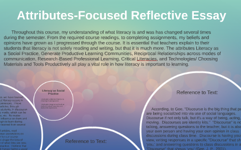 Attributes-Focused Reflective Essay by kate rose on Prezi