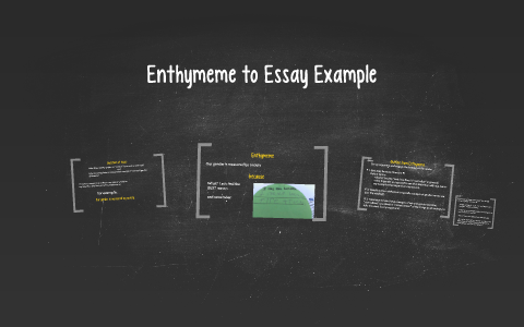 Enthymeme to Essay Example by Kaila Rose Nicholl on Prezi