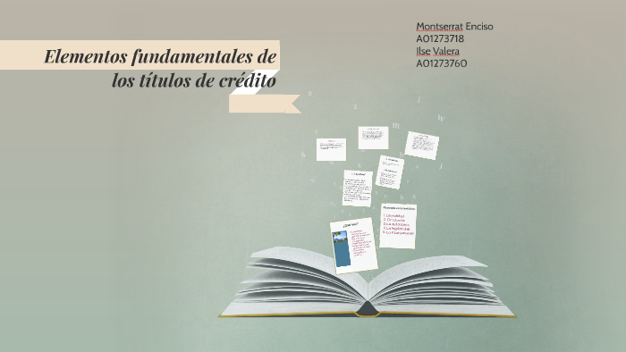 Elementos fundamentales de los títulos de crédito by Montserrat Enciso ...