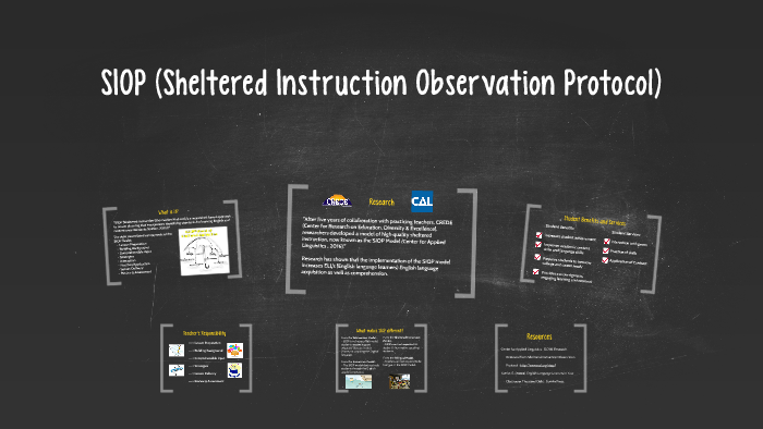 SIOP (Sheltered Instruction Observation Protocol) by Shiloh Burns on Prezi