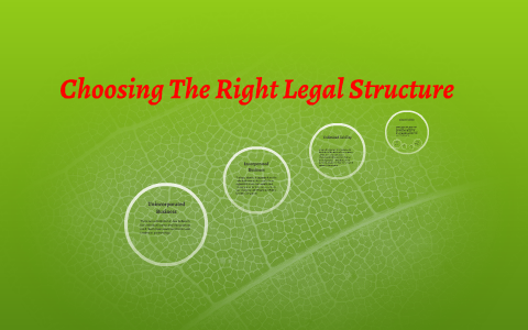 Choosing The Right Legal Structure by tom ken