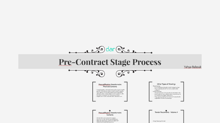 Pre-Contract Stage Process by Yahya Babouk on Prezi