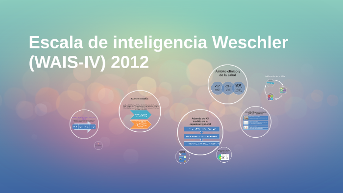 Escala de inteligencia Weschler (WAIS-IV) 2012 by Anna Murguía Acosta