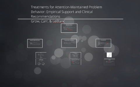 Treatments for Attention-Maintained Problem Behavior: Empiri by Liz ...