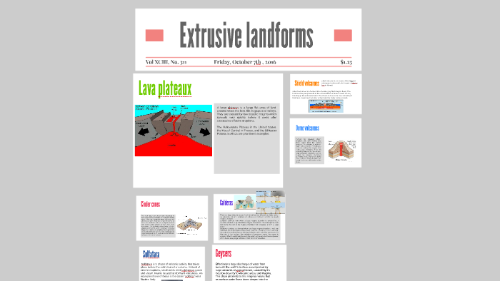 Extrusive landforms by Liam McCann