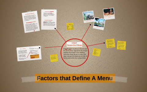 Factors that Define A Menu by Mallory Wallace on Prezi
