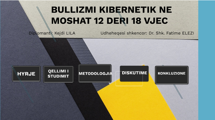 Bullizmi kibernetik ne moshat 12 deri 18 vjec by Kejdi Lila on Prezi