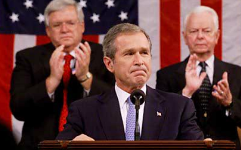 George Bush's war ultimatum speech from the Cross Hall in the White ...