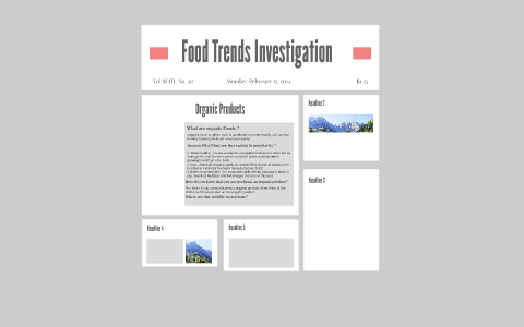 Food Trend Investigation by Monica L on Prezi