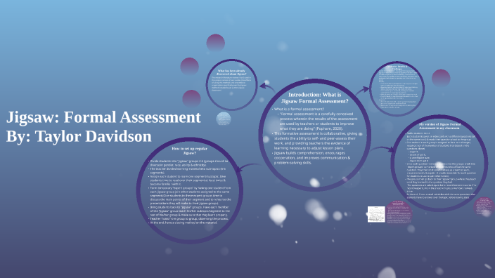 Jigsaw: Formal Assessment by Taylor Myers on Prezi