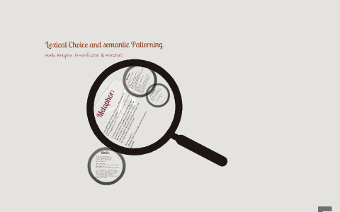 Lexical Choice and Semantic Patterning. by Chinique McK. on Prezi