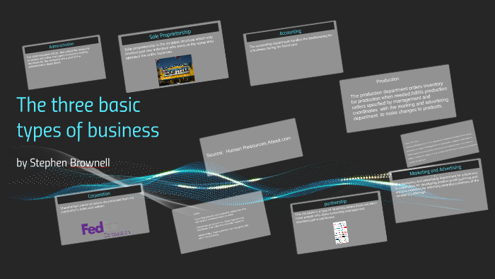 The three basic types of business by lisa cowart on Prezi