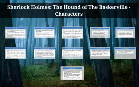 Sherlock Holmes: The Hound of The Baskerville - Characters by Supriya ...