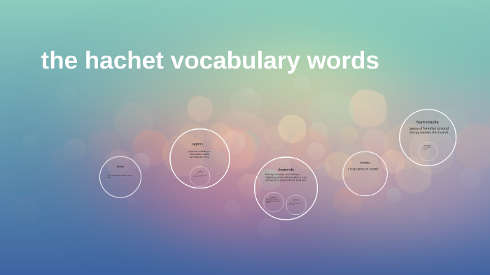 the hachet vocabulary words by Carlos Garcia on Prezi