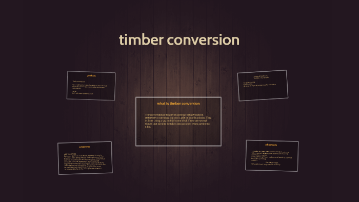 what is timber conversion by jack kelly on Prezi