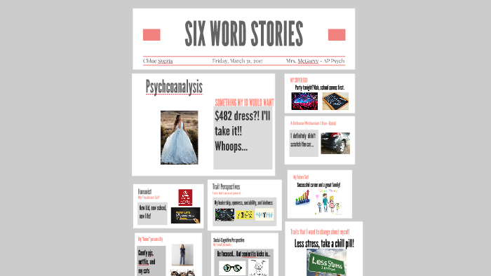 SIX WORD STORIES by Chloe Svezia on Prezi