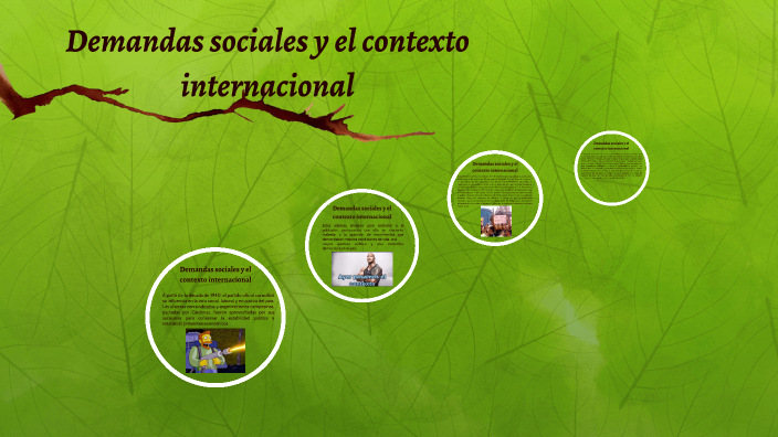 Demandas sociales y el contexto internacional by Ricardo Granados ...