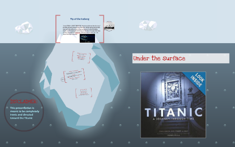 The book TITANIC: A JOURNEY THROUGH TIME, showed me a whole by Janelle ...