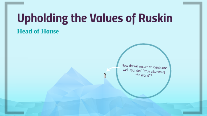 Upholding the Values of Ruskin by Emma Dewar