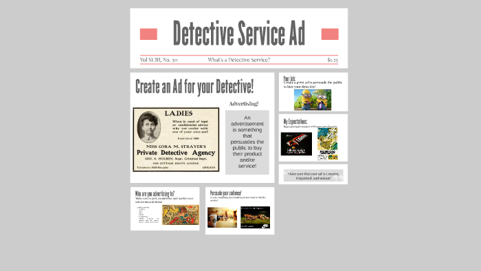 Detective Service Ad by Jena Racher on Prezi