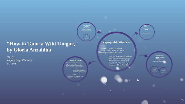 "How to Tame a Wild Tongue," by Gloria Anzaldúa by LaToya Sawyer on Prezi