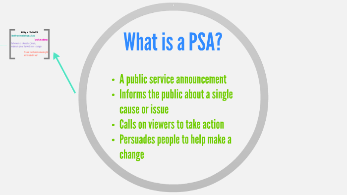 Elements of a PSA by Marisa McCann on Prezi